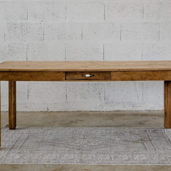 Table de ferme, planchette à pain "Fougère" - Moka Brocante